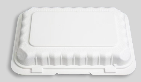 PP206 Rectangular White Plastic Hinged Food Container 9" X 6" - 150 ...
