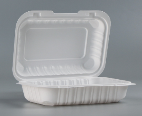 PP206 Rectangular White Plastic Hinged Food Container 9" X 6" - 150 ...